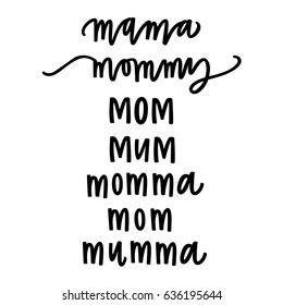 Different Names Mom Stock Vector (Royalty Free) 636195644