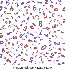 Different Numbers School Concept Seamless Vector Stock Vector (Royalty ...
