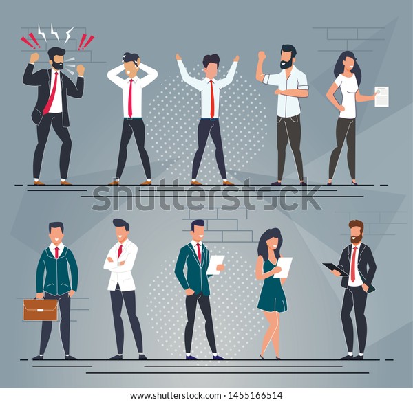 Different Office People Characters Flat Cartoon Stock Vector (Royalty ...