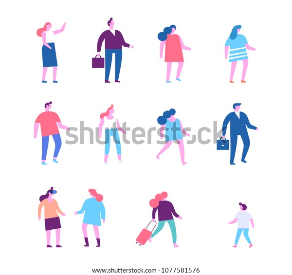 Different People Characters Set 7 Flat Stock Vector (Royalty Free ...