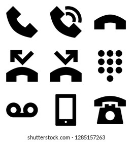 Different Phone Interactions Icons Stock Vector (Royalty Free ...