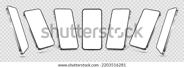 Different Positions Mobile Phones Left Right Stock Vector (Royalty Free ...
