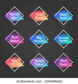 Different Promo Letterings Stock Vector Illustrations Stock Vector ...