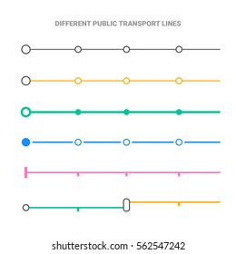 Different Public Transport Lines Stock Vector (Royalty Free) 562547242 ...