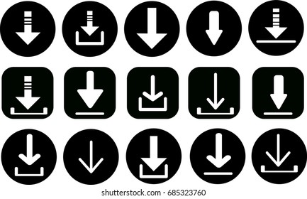 Different Set Elements Download Icon Isolated Stock Vector (Royalty ...