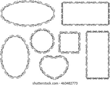 Different Shapes Frame Design Stock Vector (Royalty Free) 463482839 ...