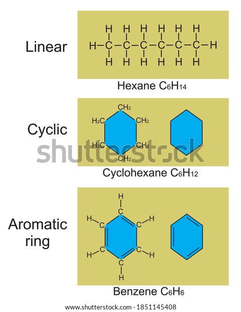 Different Shapes Hydrocarbon Molecules Stock Vector (Royalty Free ...