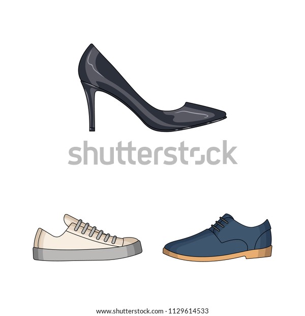 Different Shoes Cartoon Icons Set Collection Stock Vector (Royalty Free ...
