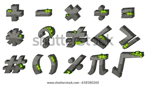 Different Signs Mathematics Illustration Stock Vector (Royalty Free ...