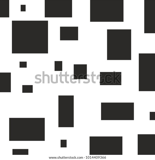 Different Size Black Squares Geomatric Pattern Stock Vector (Royalty ...
