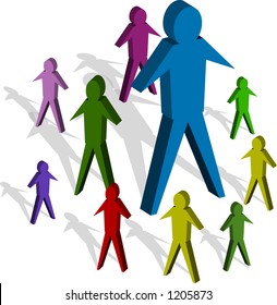 Different Sizes People Stock Vector (Royalty Free) 1205873 | Shutterstock