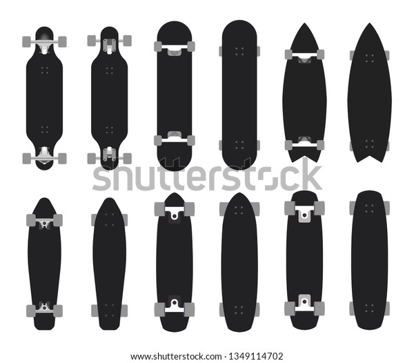 Different Skateboard Types Vector 3 Stock Vector (Royalty Free ...