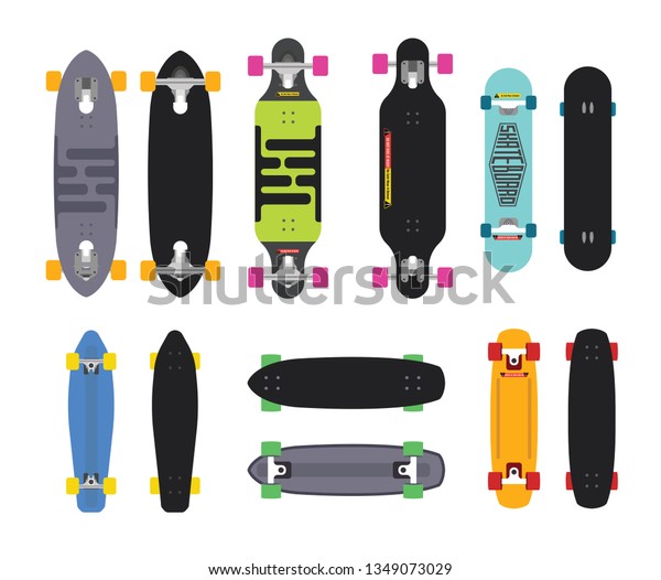 Different Skateboard Types Vector Stock Vector (Royalty Free ...