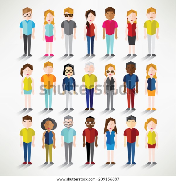 Different Social Groups People Icon Vector Stock Vector (Royalty Free ...
