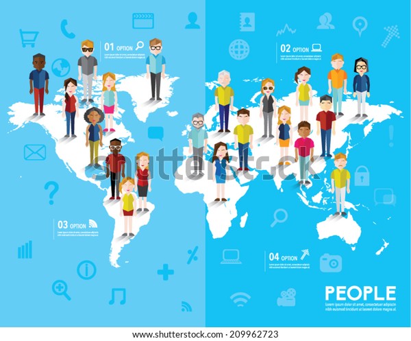 Different Social Groups People Icon Vector: vector de stock (libre de ...