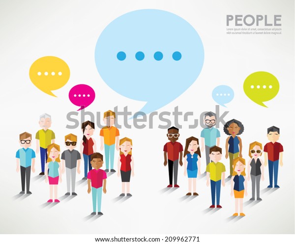 Different Social Groups People Icon Vector Stock Vector (Royalty Free ...
