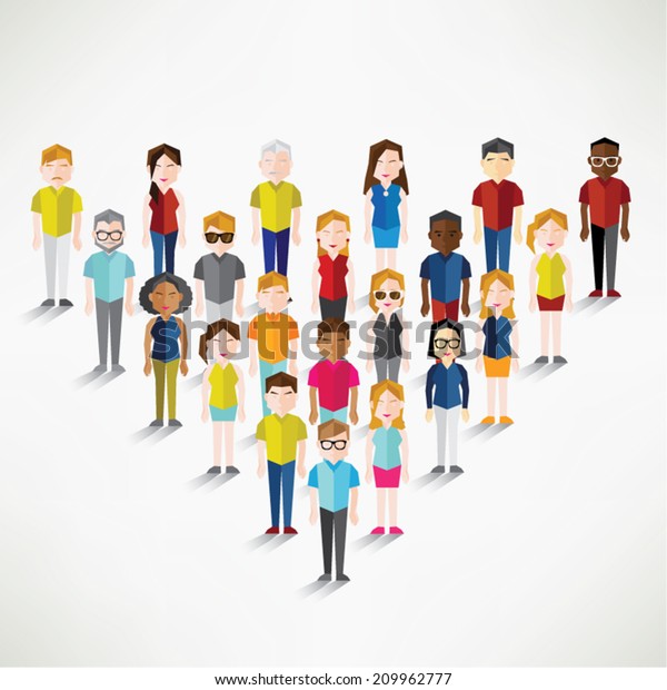 Different Social Groups People Icon Vector Stock Vector (Royalty Free ...