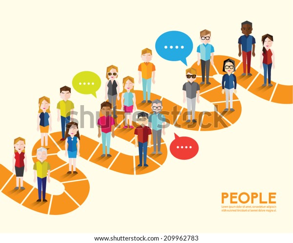 Different Social Groups People Icon Vector Stock Vector (Royalty Free ...