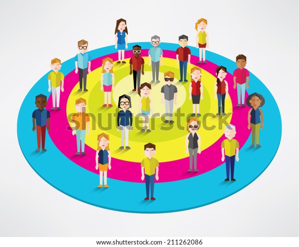 Different Social Groups People Icon Vector Stock Vector (Royalty Free ...