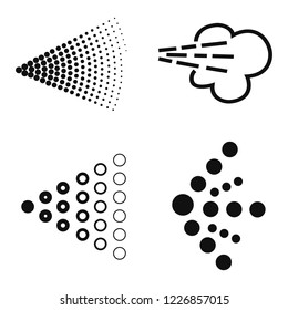 Different Spray Signs Set Simple Spraying Stock Vector (Royalty Free ...