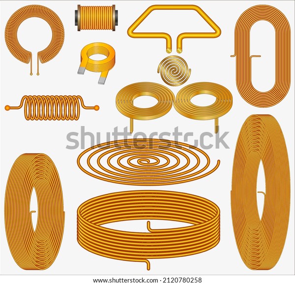 Different Type Air Coil Inductor Stock Vector Royalty Free 2120780258 Shutterstock
