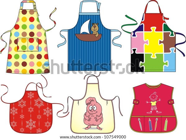 Different Types Aprons Pockets Drawings: stockvector (rechtenvrij ...