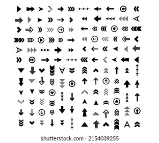 Different Types Black Color Arrows Stock Vector (Royalty Free ...