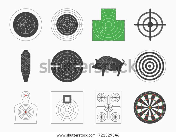 Different Types Board Target Set Military Stock Vector (Royalty Free ... Different Types Board Target Set Military Stock Vector (Royalty Free ...