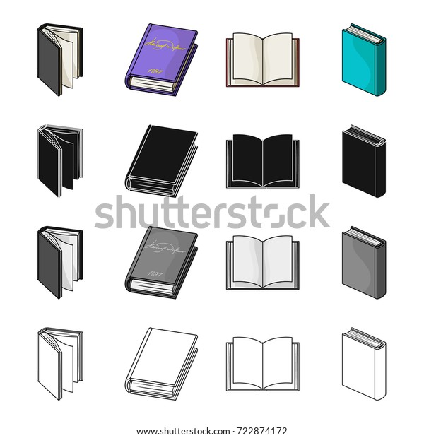 Different Types Books Literature Textbook Dictionary Stock Vector ...