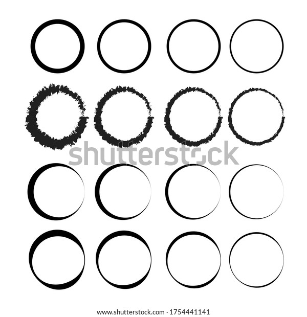 Different Types Circles Logo Stickers Text Stock Vector (Royalty Free ...