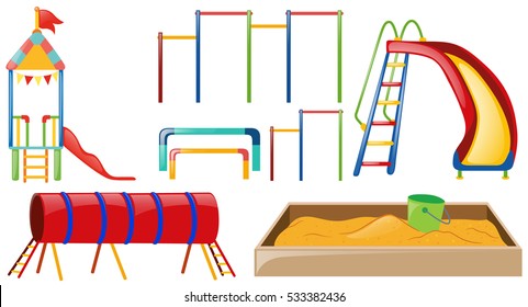 Different Types Play Stations Illustration Stock Vector (Royalty Free ...