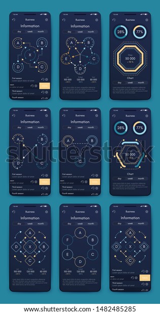 Different Ui Ux Gui Screens Flat: เวกเตอร์สต็อก (ปลอดค่าลิขสิทธิ์ ...