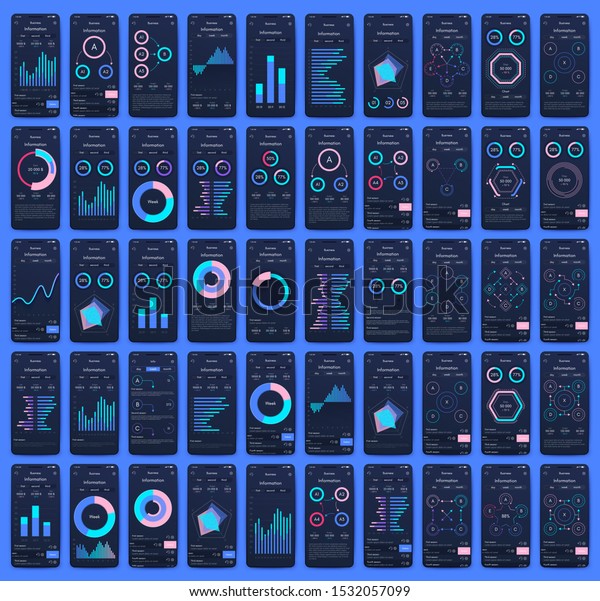 Different Ui Ux Gui Screens Flat Stock Vector (Royalty Free) 1532057099 ...