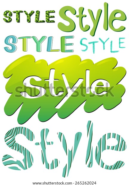 Different Ways Writing Word Style: เวกเตอร์สต็อก (ปลอดค่าลิขสิทธิ์ ...