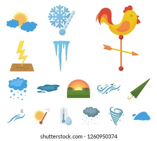 Different Weather Cartoon Icons Set Collection Stock Vector (Royalty ...