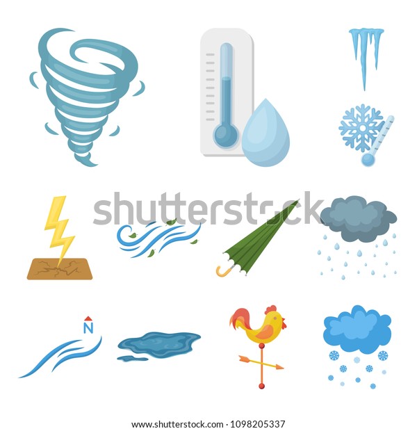 Different Weather Cartoon Icons Set Collection Stock Vector (Royalty ...