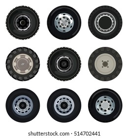 Different Wheels On Land Transport Stock Vector (Royalty Free ...