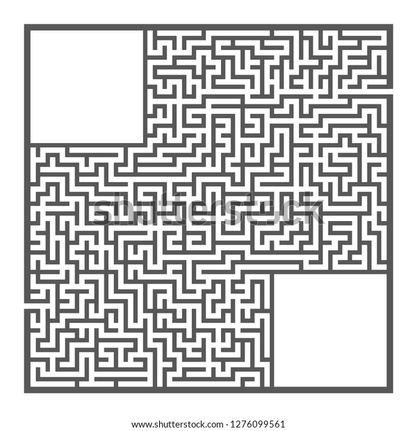 Difficult Large Square Maze Game Kids Stock Vector (Royalty Free ...