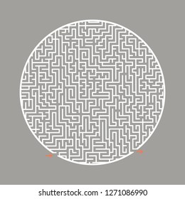 Difficult Round Labyrinth Game Kids Adults Stock Vector (Royalty Free ...
