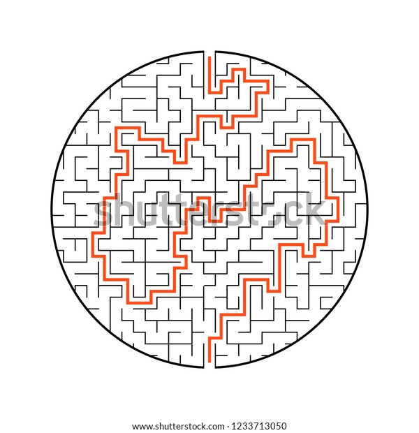Difficult Round Labyrinth Game Kids Puzzle Stock Vector (Royalty Free ...