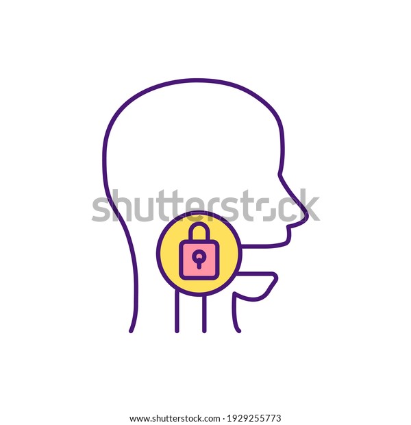 Difficulty Swallowing Rgb Color Icon Problem Stock Vector (Royalty Free ...