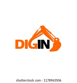 Dig Excavator Logo Stock Vector (Royalty Free) 1178963506 | Shutterstock