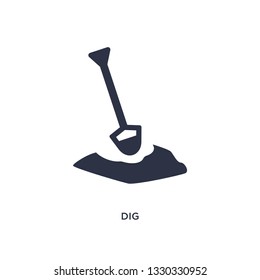 Dig Icon Simple Element Illustration Gardening Stock Vector (Royalty ...