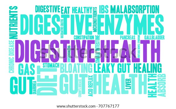 Digestive Health Word Cloud On White Stock Vector (Royalty Free ...