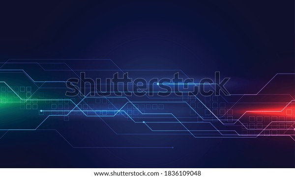 Digial Circuit Diagram Technology Background Design Stock Vector ...