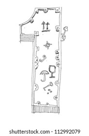 Digit Cartoon Stock Vector (Royalty Free) 112992079 | Shutterstock