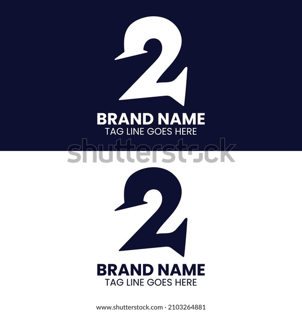 Digit Number 2 Logo Design Stock Vector (Royalty Free) 2103264881 ...