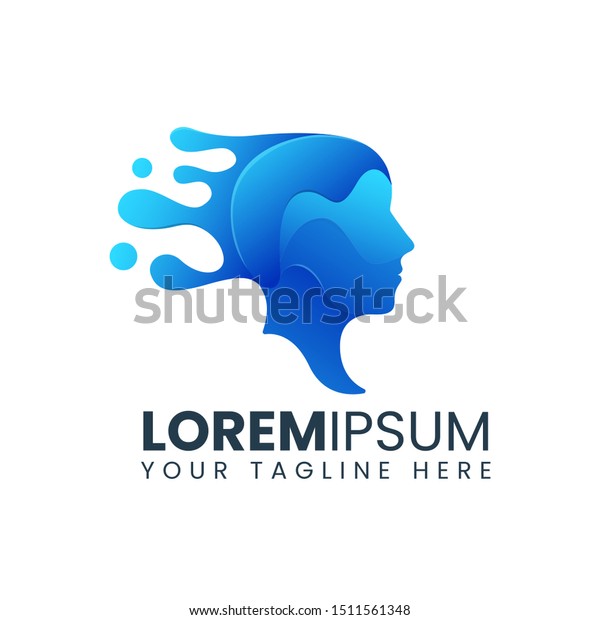 Digital Abstract Head Human Logo Brain Stock Vector (Royalty Free ...
