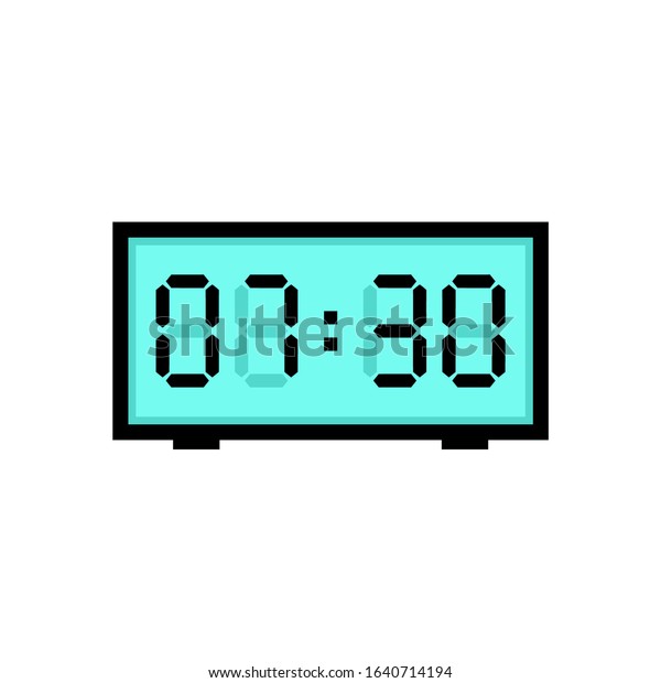 Digital Alarm Clock Displaying 730 Clipart Stock Vector (Royalty Free ...