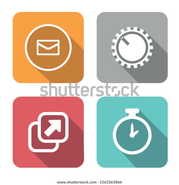 Digital Application Button Icons Messages Volume Stock Vector (Royalty ...